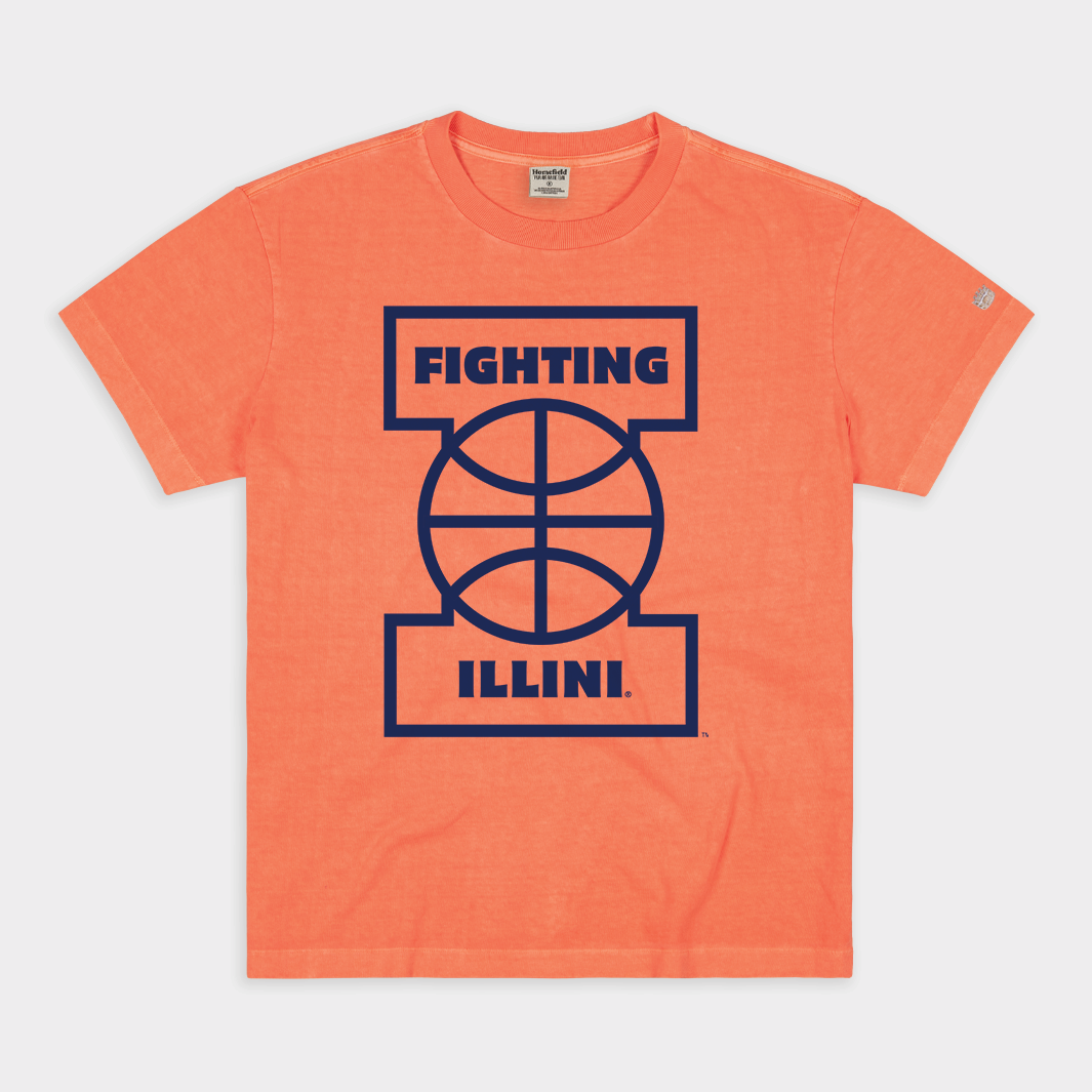 Fighting Illini Basketball Vintage Heavyweight Tee | Homefield