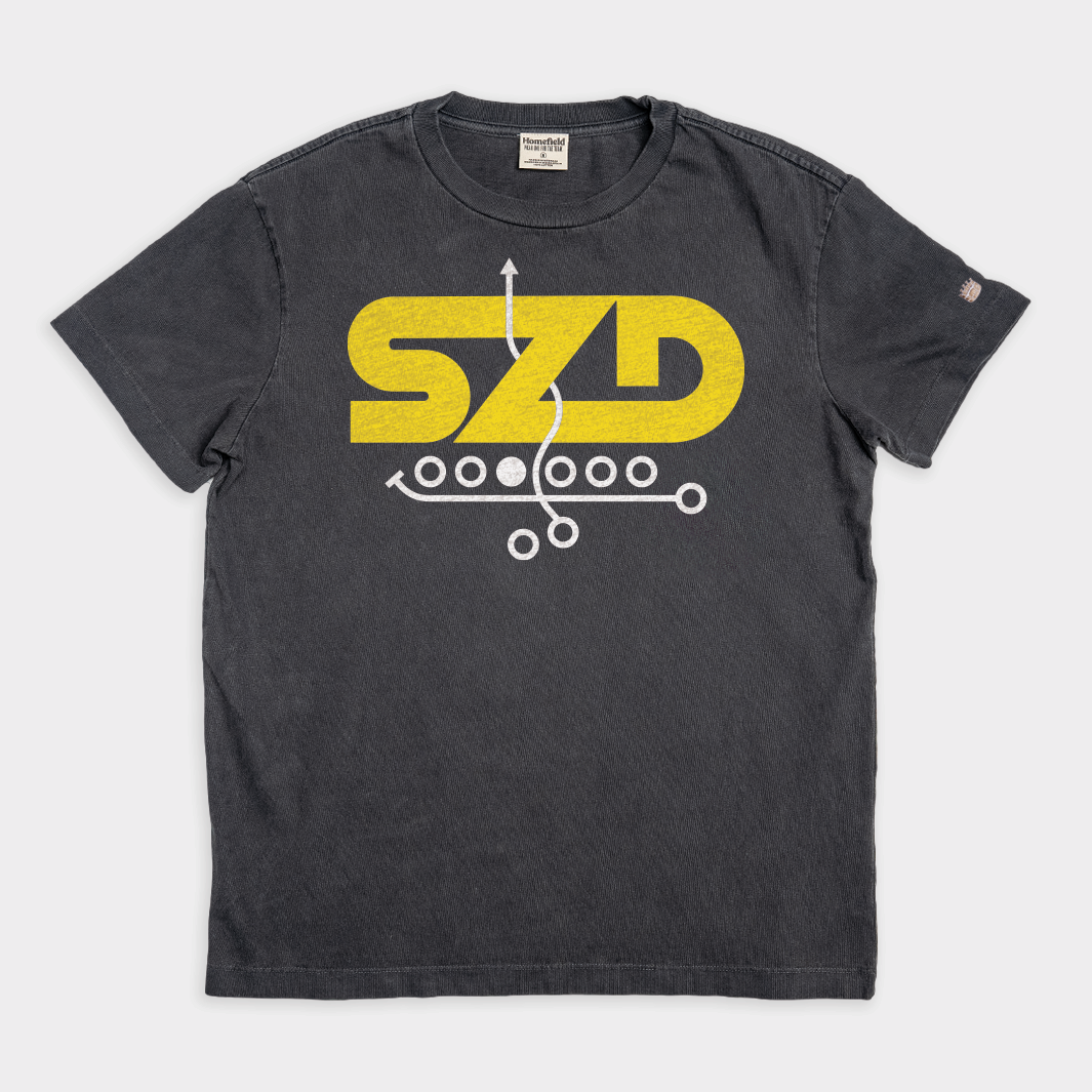 Split Zone Duo Logo Vintage Heavyweight Tee | Homefield