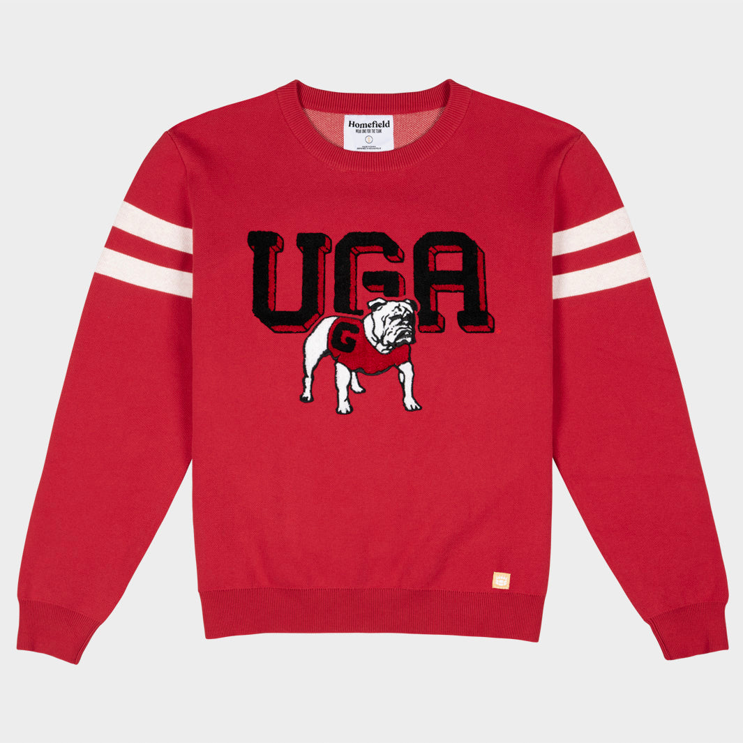 Georgia Bulldogs Retro Logo Patch Sweater | Homefield