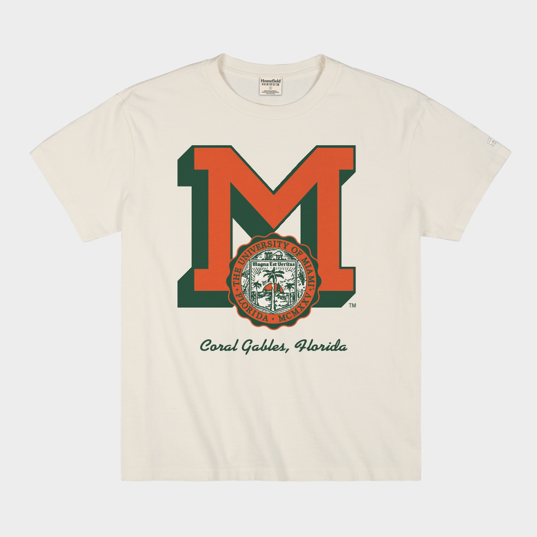 University of Miami Centennial Seal Heavyweight Tee | Homefield