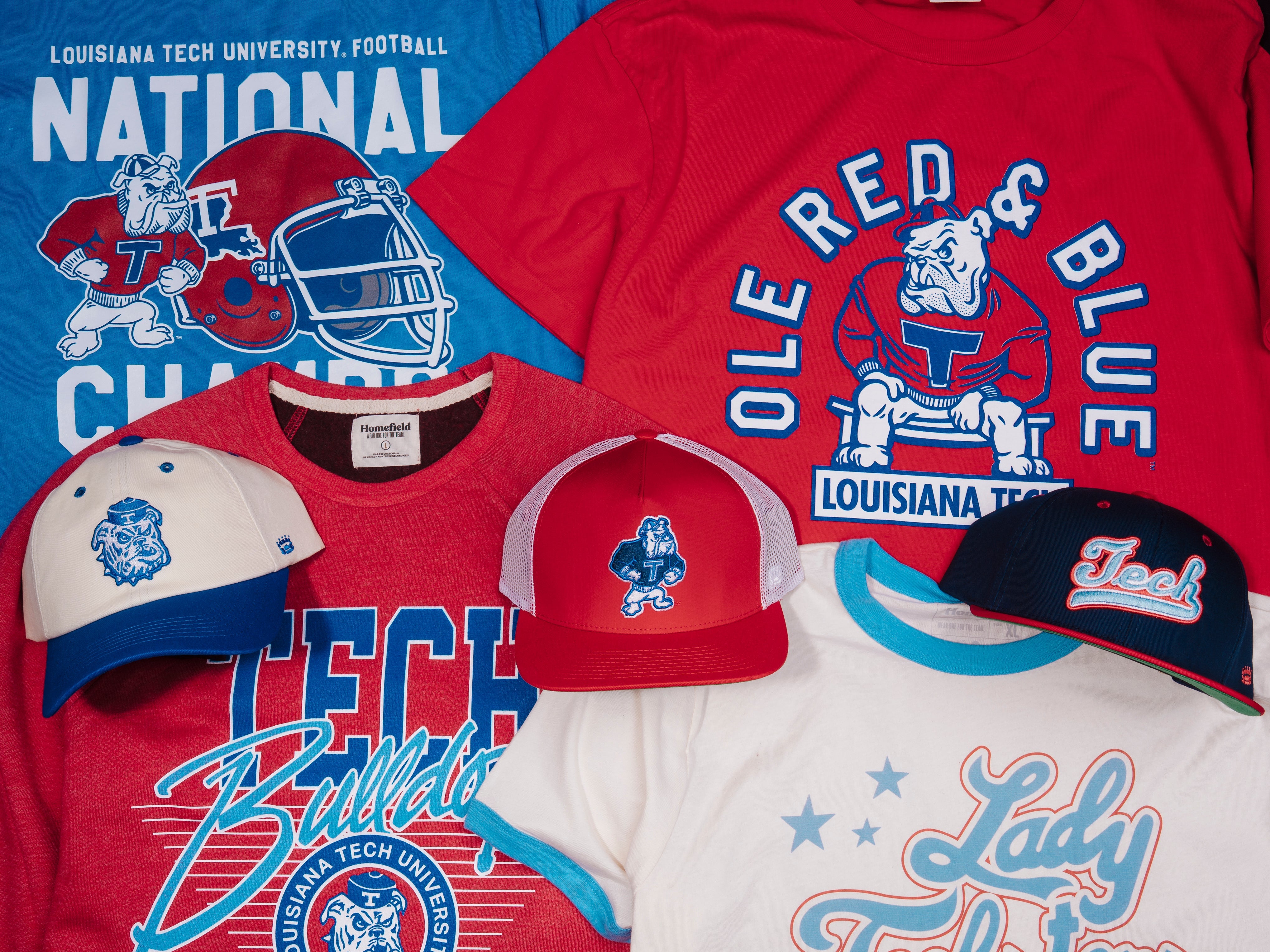 Louisiana Tech Vintage Tees, Retro Fleece, Hats | Homefield