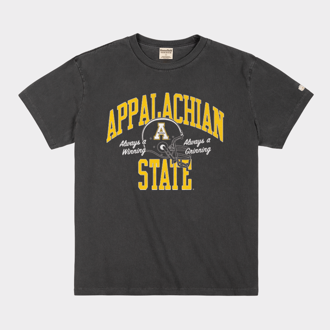 App State Football "Winning and Grinning" Heavyweight Tee | Homefield