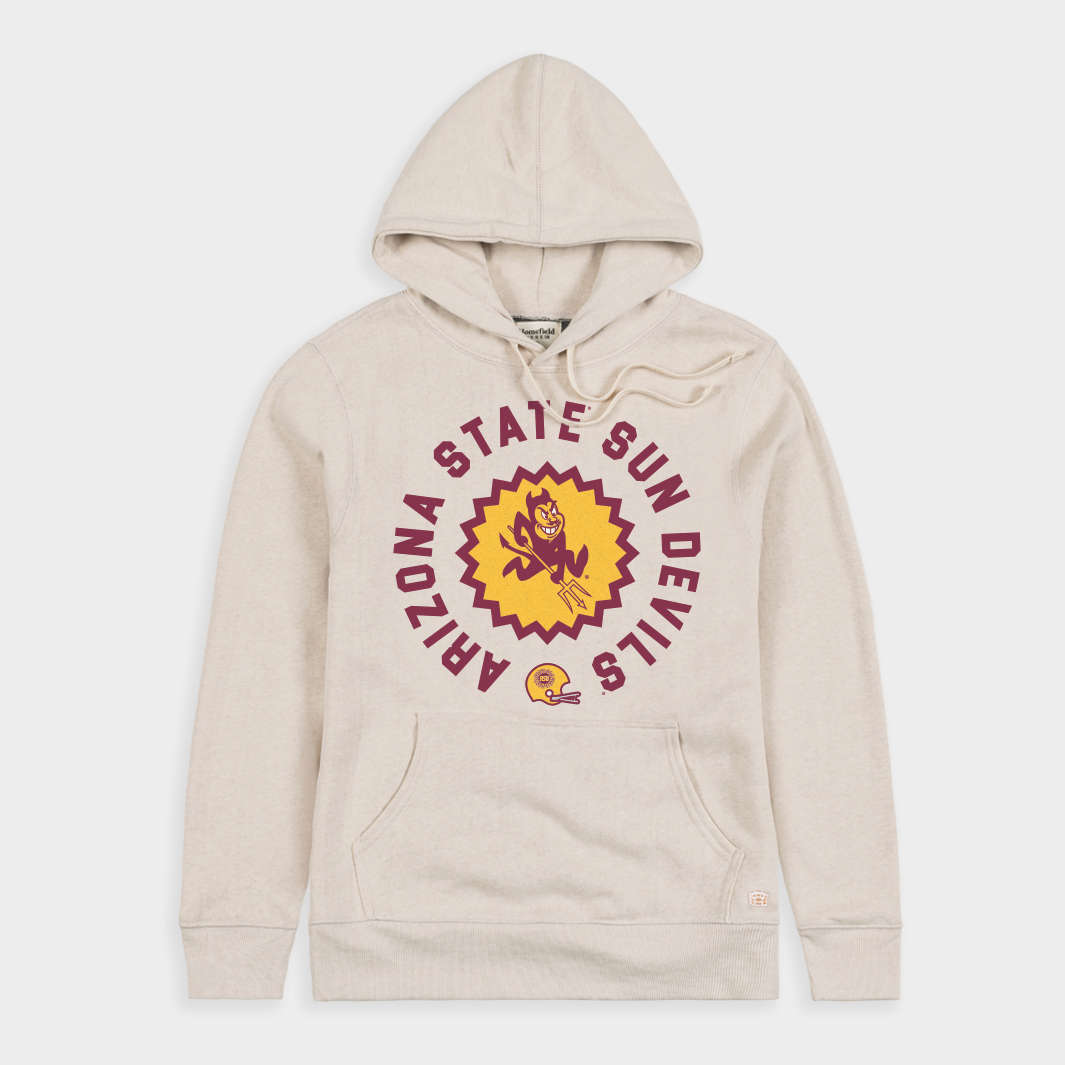 Arizona State Football Sunburst Logo Retro Hoodie | Homefield