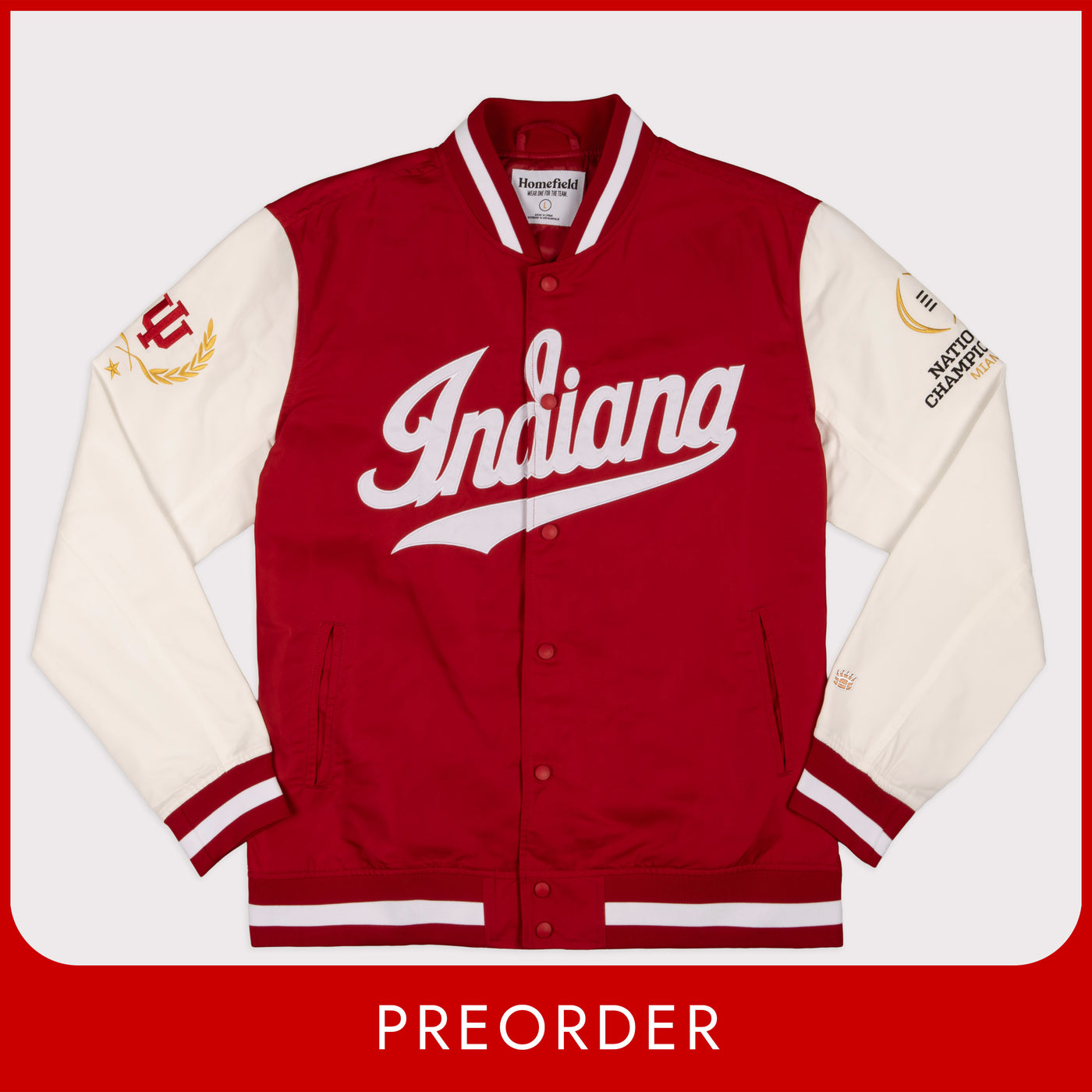 Indiana 2025 CFP National Champs Bomber Jacket | Homefield