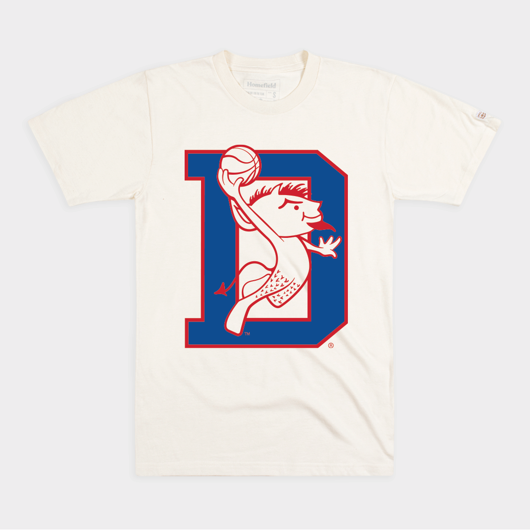 DePaul Blue Demons Basketball Retro Dunking Mascot Tee | Homefield