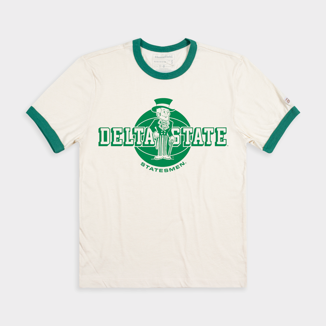 Retro Delta State Statesmen Basketball Ringer Tee | Homefield