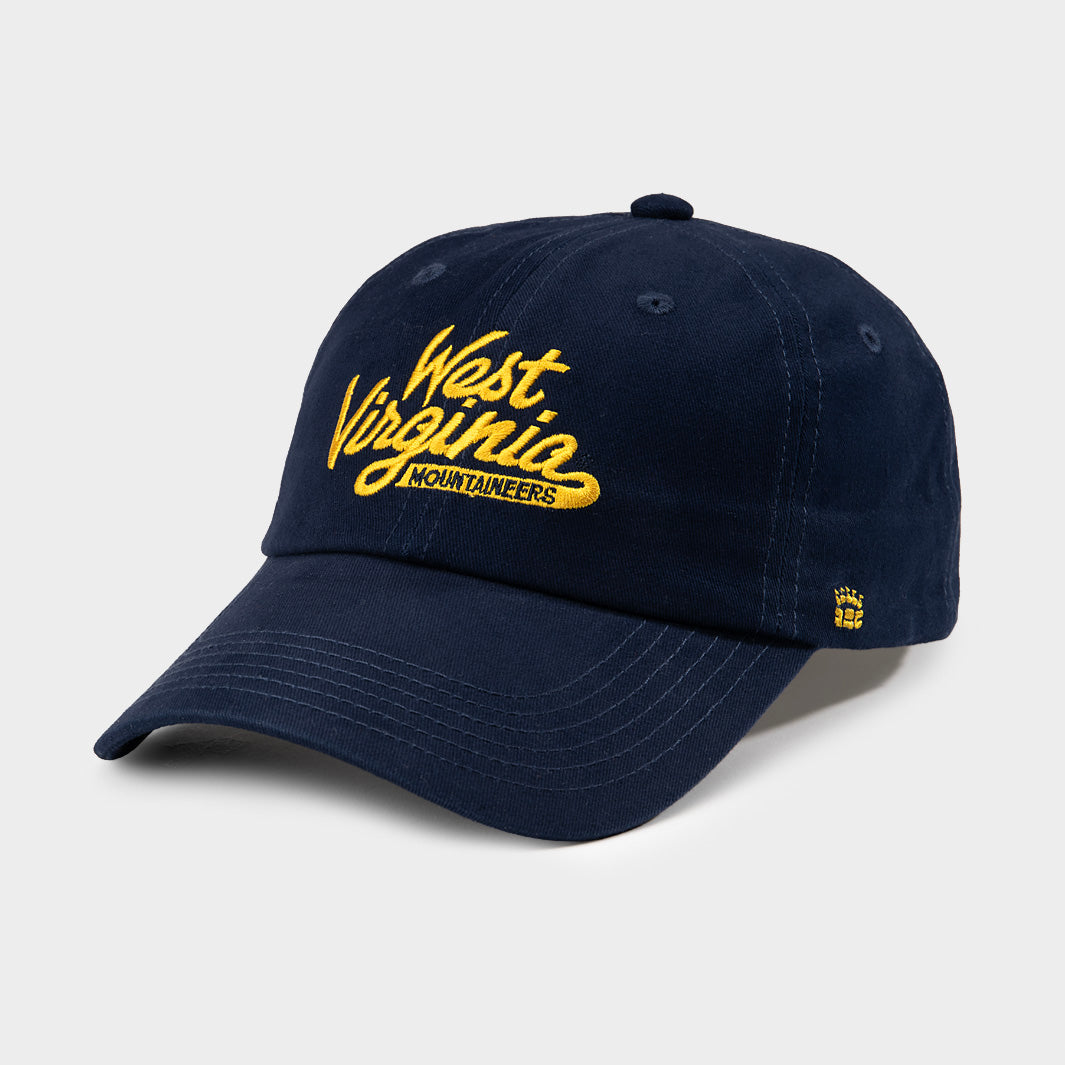 West Virginia Mountaineers Vintage Script Dad Hat | Homefield
