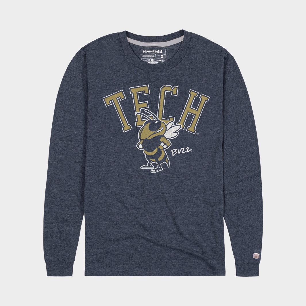 Georgia Tech Yellow Jackets Retro Buzz Long Sleeve | Homefield