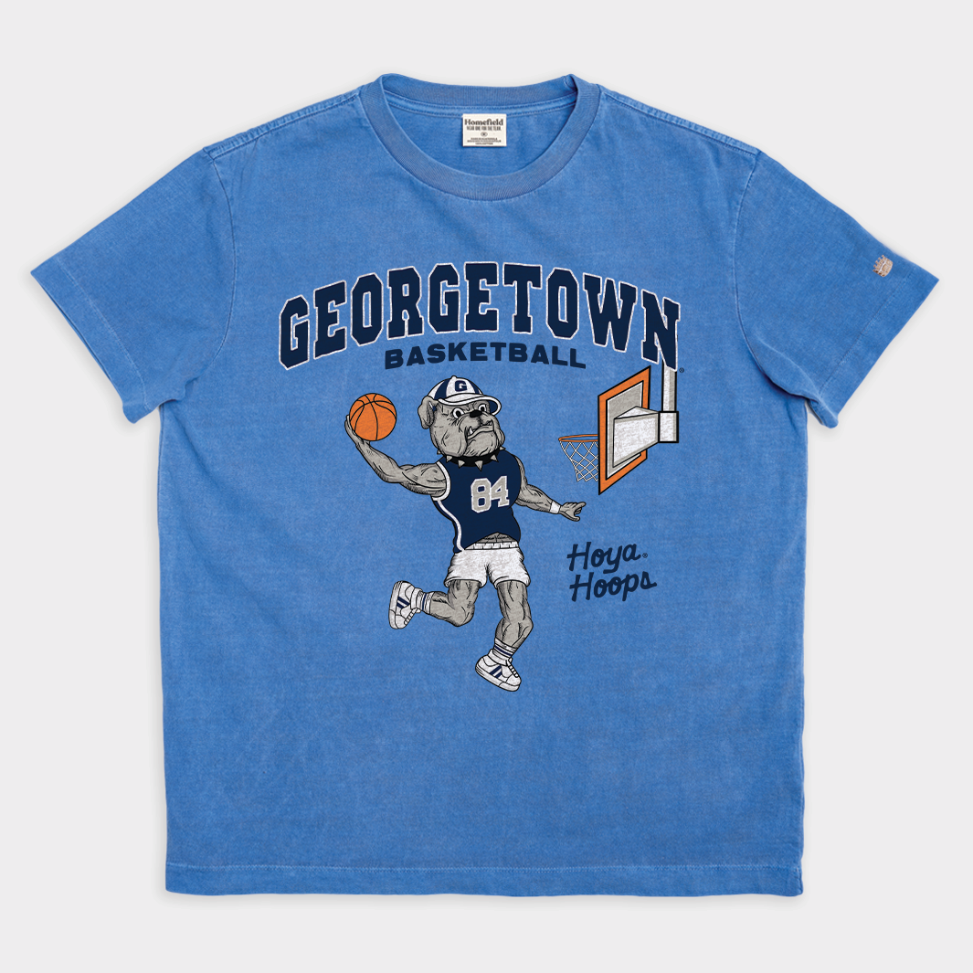 Dunking Georgetown Basketball Vintage Heavyweight Tee | Homefield