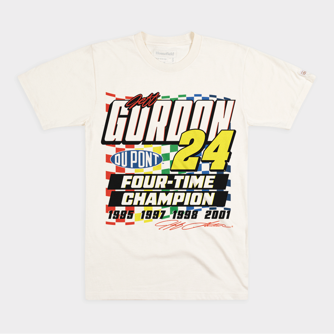 Retro Jeff Gordon DuPont Four-Time Champion Tee | Hendrick x Homefield
