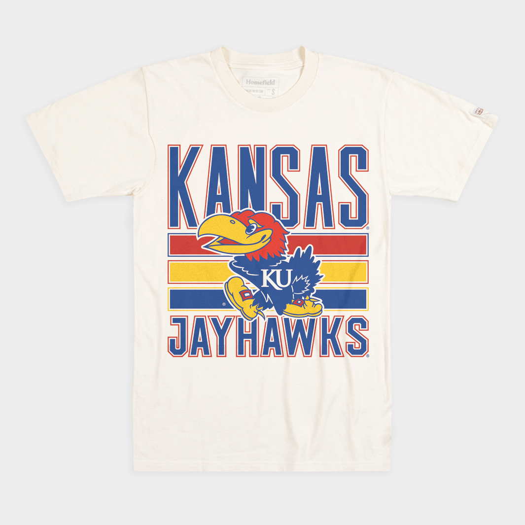 Vintage-Inspired Kansas Jayhawks Stripe Tee | Homefield