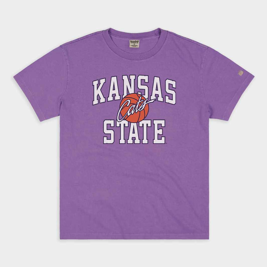 Kansas State Basketball Script "Cats" Heavyweight Tee | Homefield