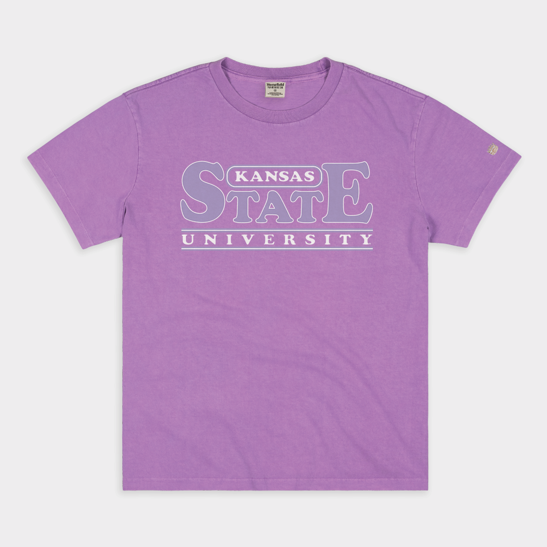 Retro Kansas State Wordmark Vintage Heavyweight Tee | Homefield