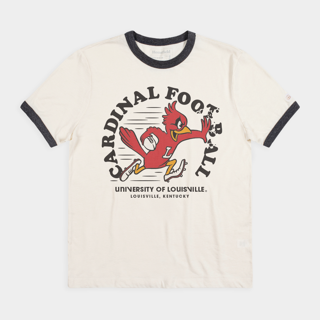 Louisville Cardinals Vintage 1968 Football Ringer Tee | Homefield