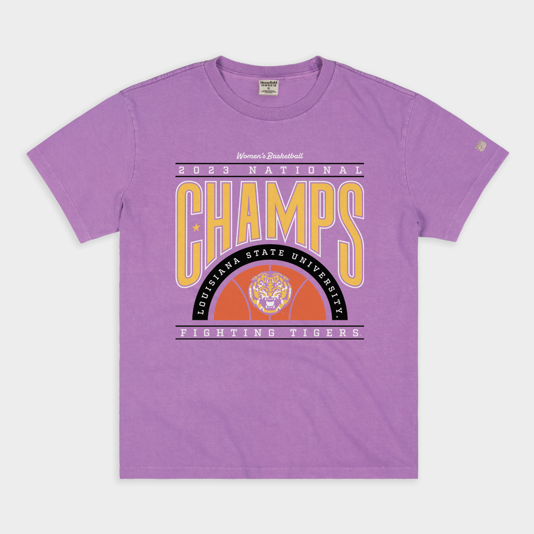 LSU Women's Basketball 2023 Champs Vintage Heavyweight Tee | Homefield