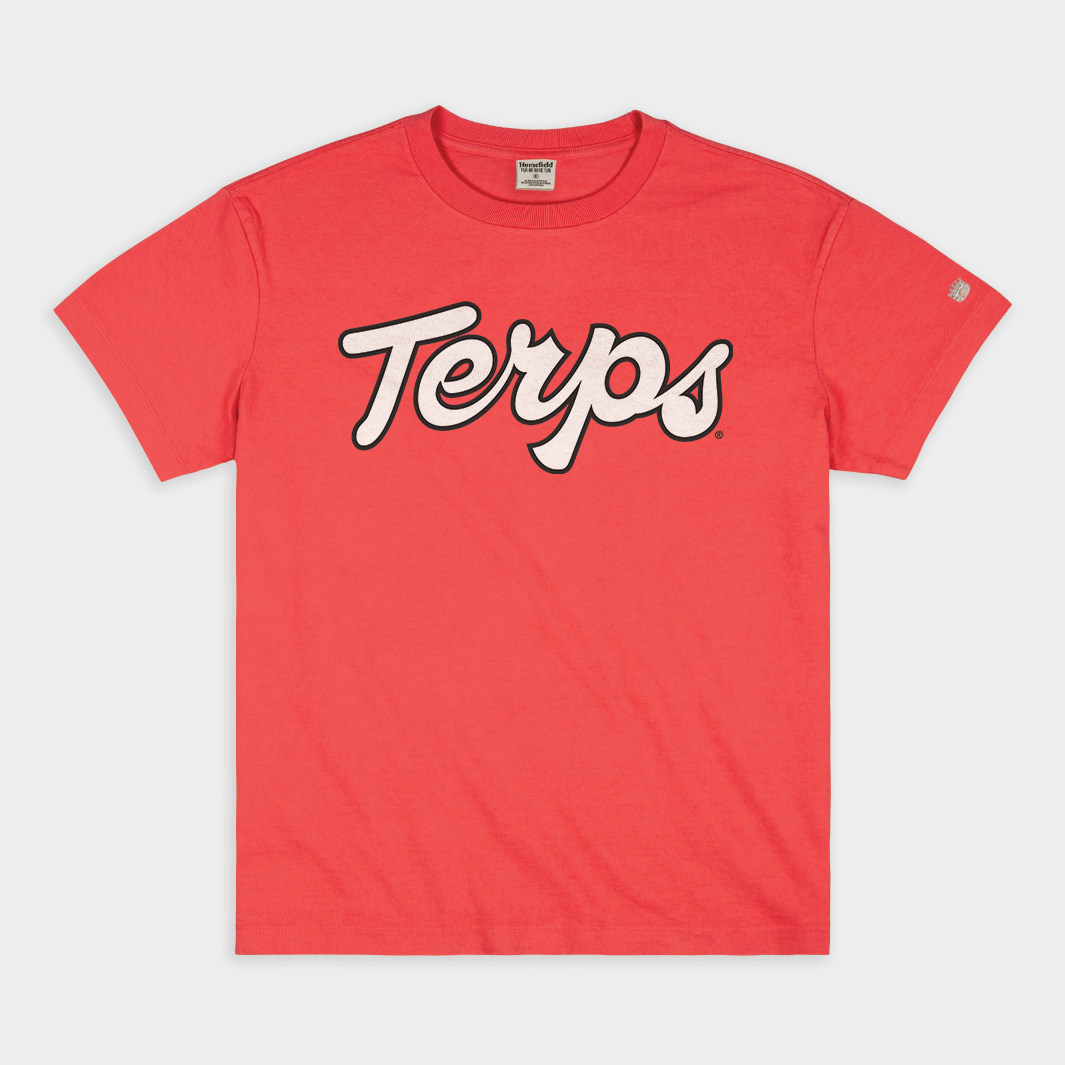 Maryland "Terps" Script Vintage Heavyweight Tee | Homefield