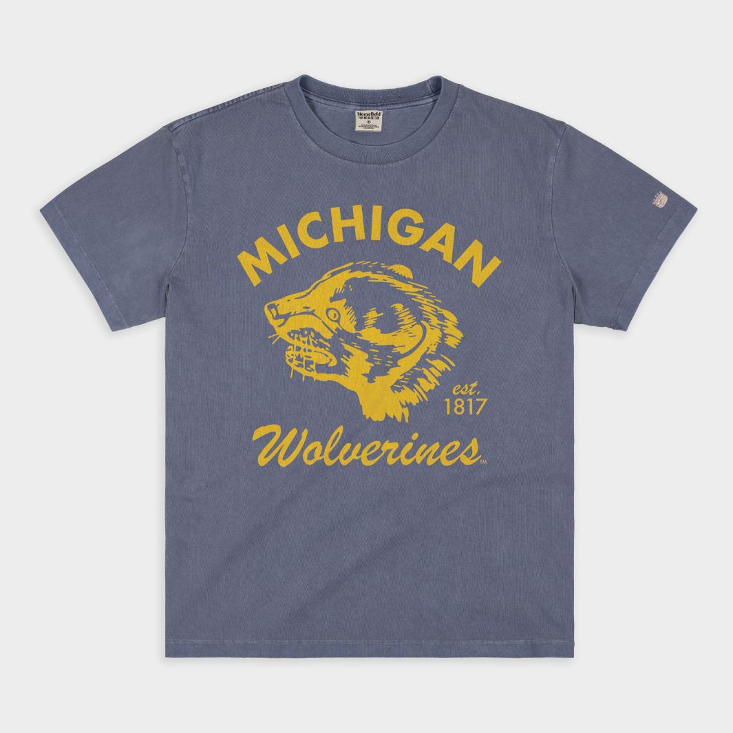 Michigan Wolverines Throwback Vintage Heavyweight Tee | Homefield