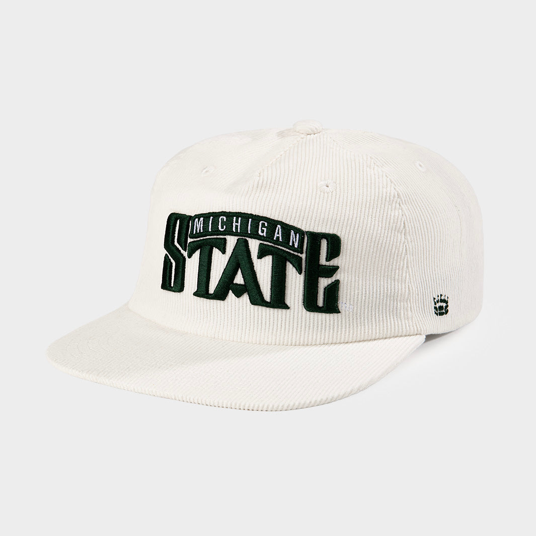 Michigan State Vintage Wordmark Corduroy Hat | Homefield