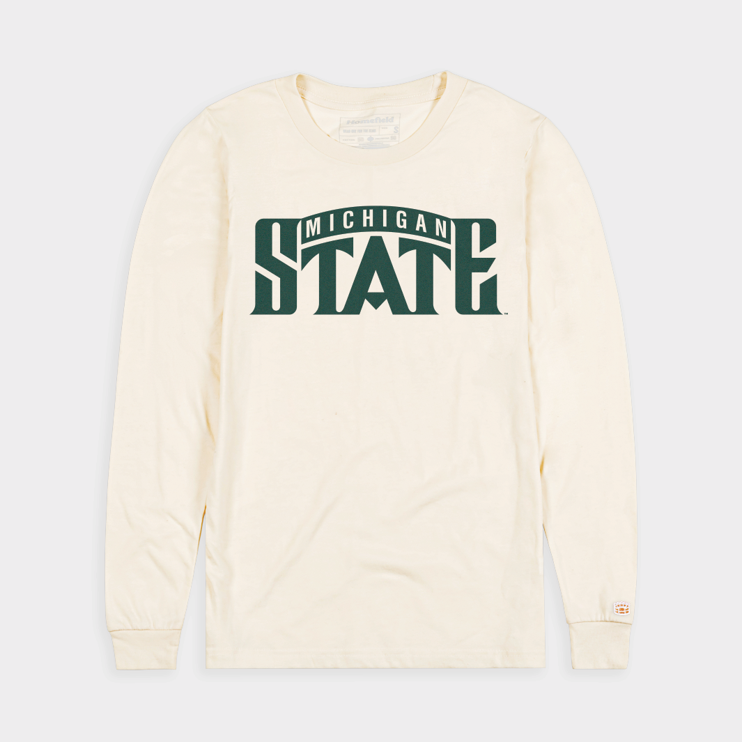 Michigan State Classic Wordmark Logo Long Sleeve | Homefield