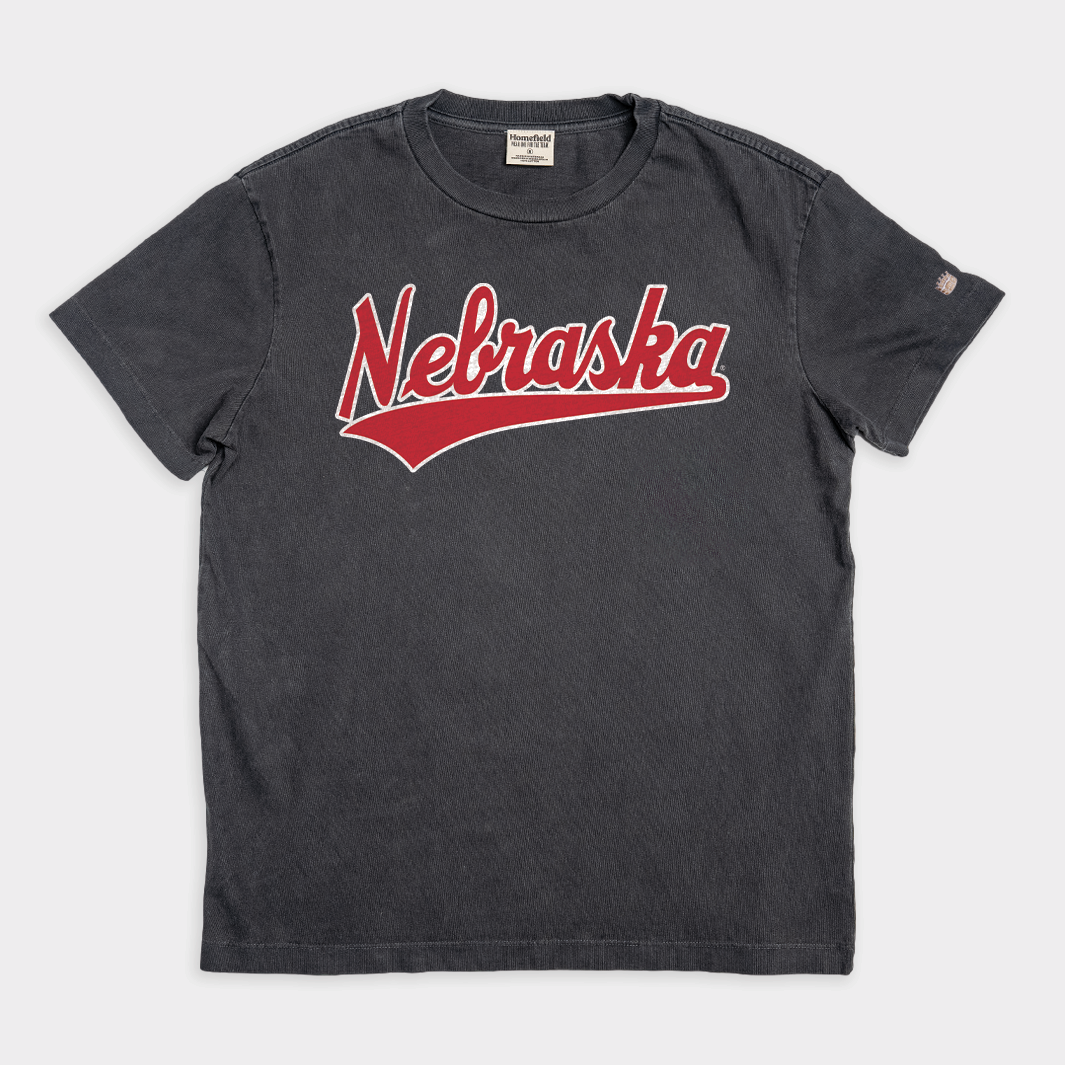 Nebraska Volleyball Script Vintage Heavyweight Tee | Homefield