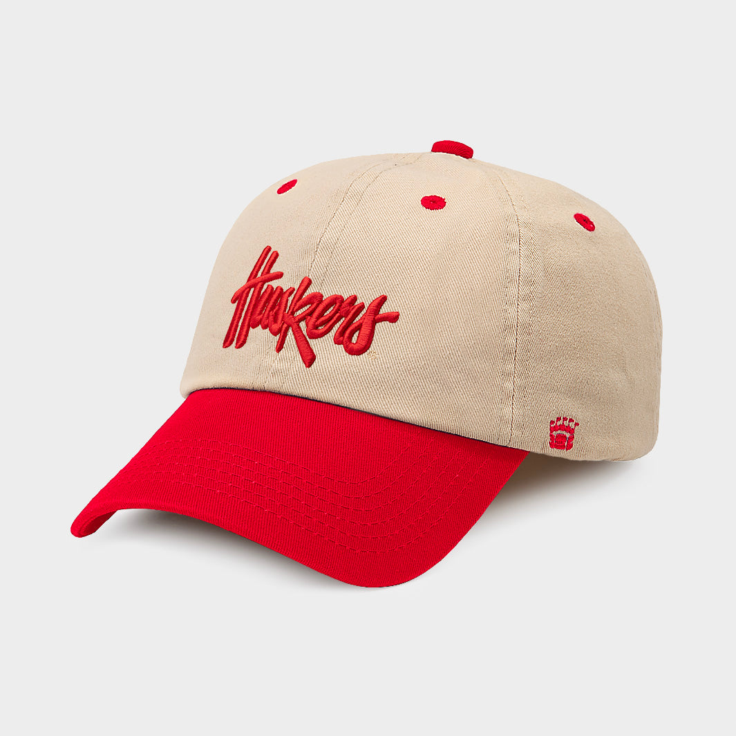 Nebraska Vintage "Huskers" Logo Two-Tone Dad Hat | Homefield