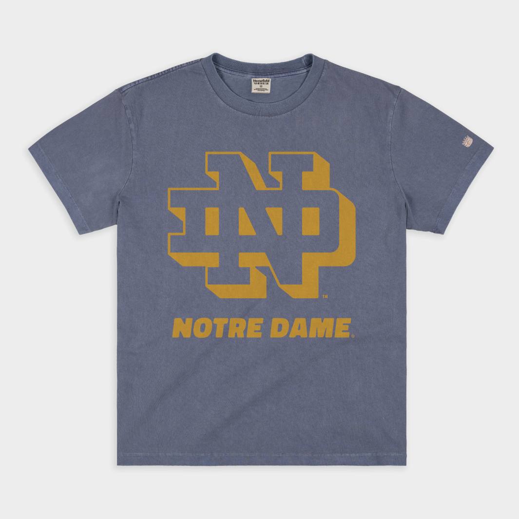 Notre Dame Retro Monogram Vintage Heavyweight Tee | Homefield