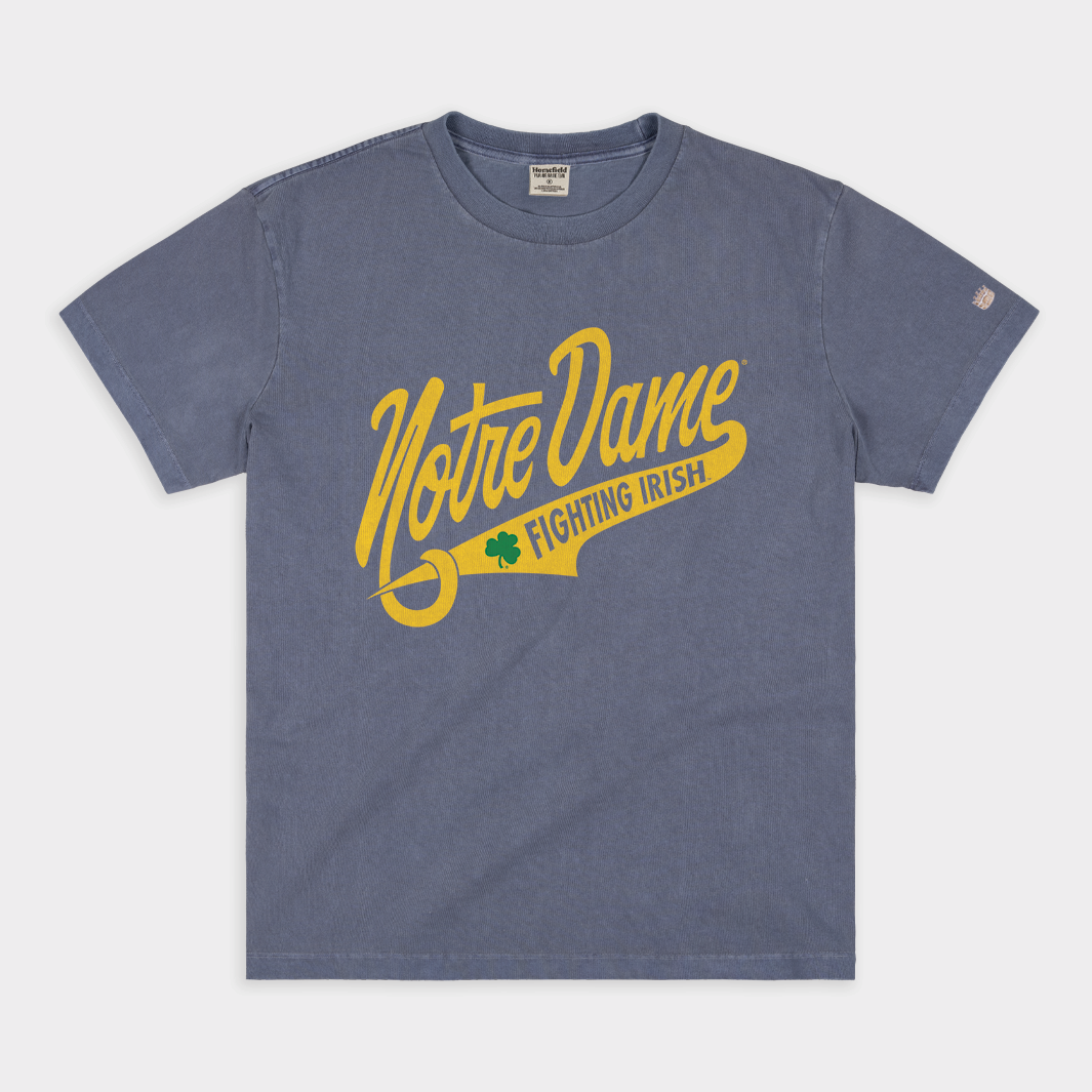 Notre Dame Throwback Script Vintage Heavyweight Tee | Homefield