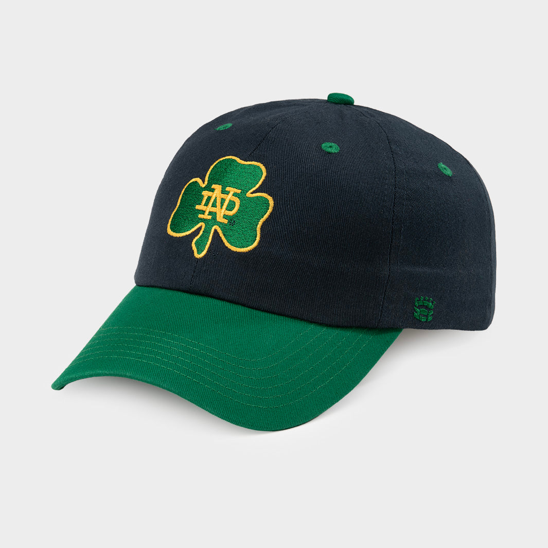 Notre Dame Monogram Shamrock Dad Hat | Homefield
