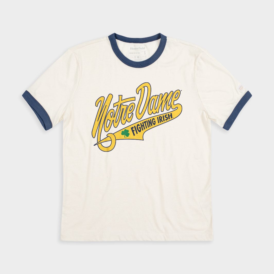 Vintage Notre Dame Script Ringer Tee | Homefield