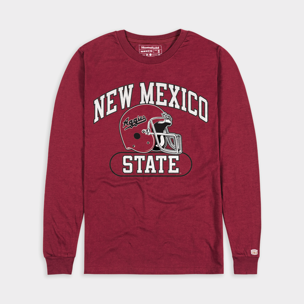New Mexico State Football Retro Helmet Long Sleeve | Homefield
