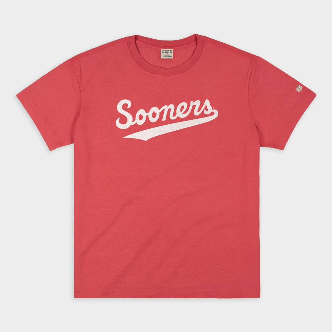 Sooners Script Vintage Heavyweight Tee | Homefield