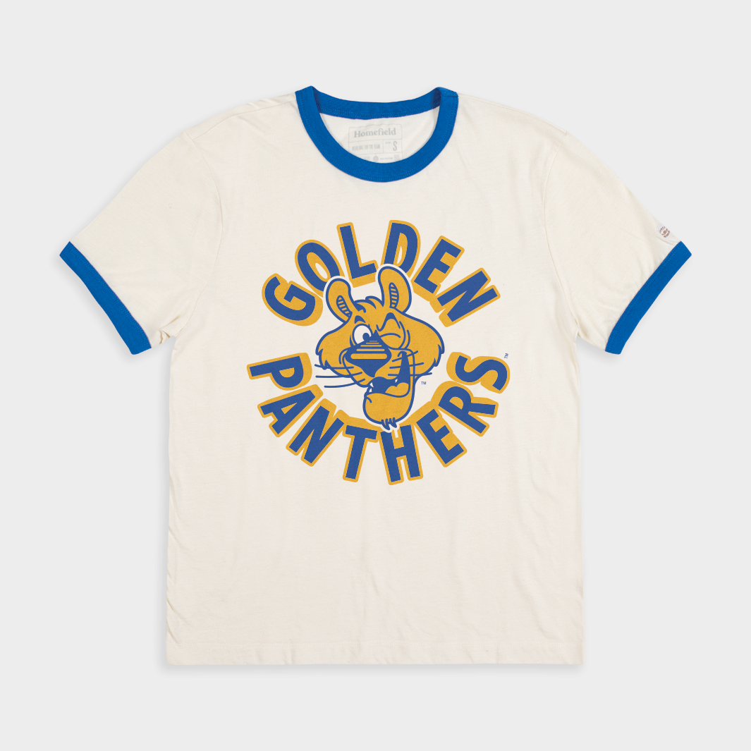 Pitt Vintage Golden Panthers Winking ROC Ringer Tee | Homefield