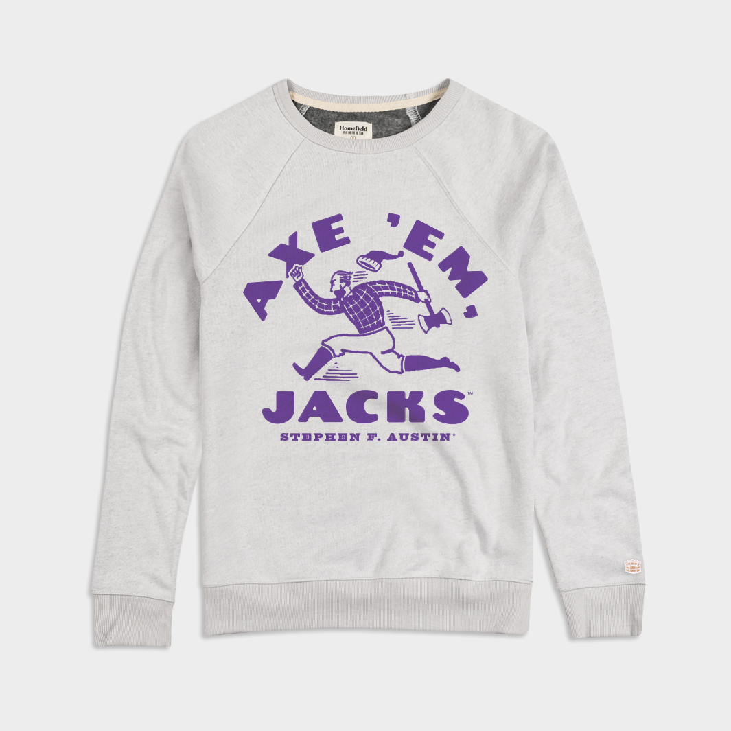 Stephen F. Austin "Axe 'Em Jacks" Lumberjacks Crewneck | Homefield