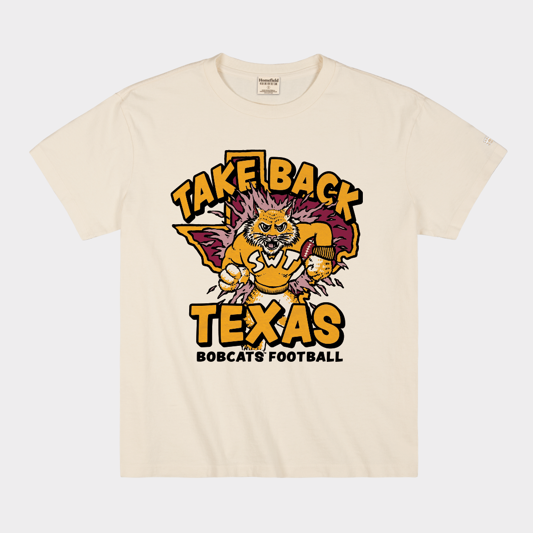 Texas State Bobcats Football "Take Back Texas" Heavyweight Tee | Homefield