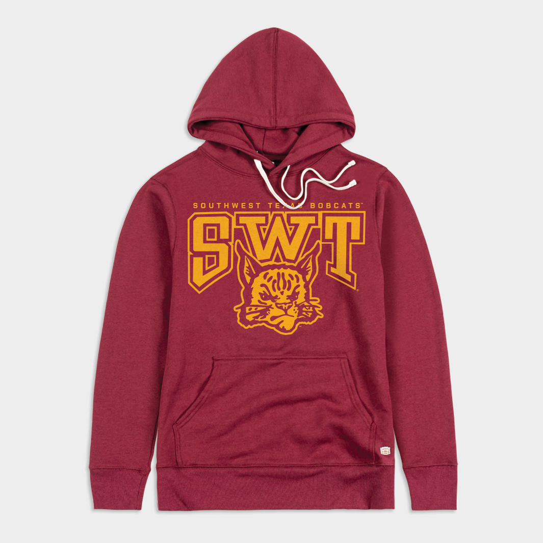 Texas State SWT Bobcat Head Mascot Hoodie | Homefield