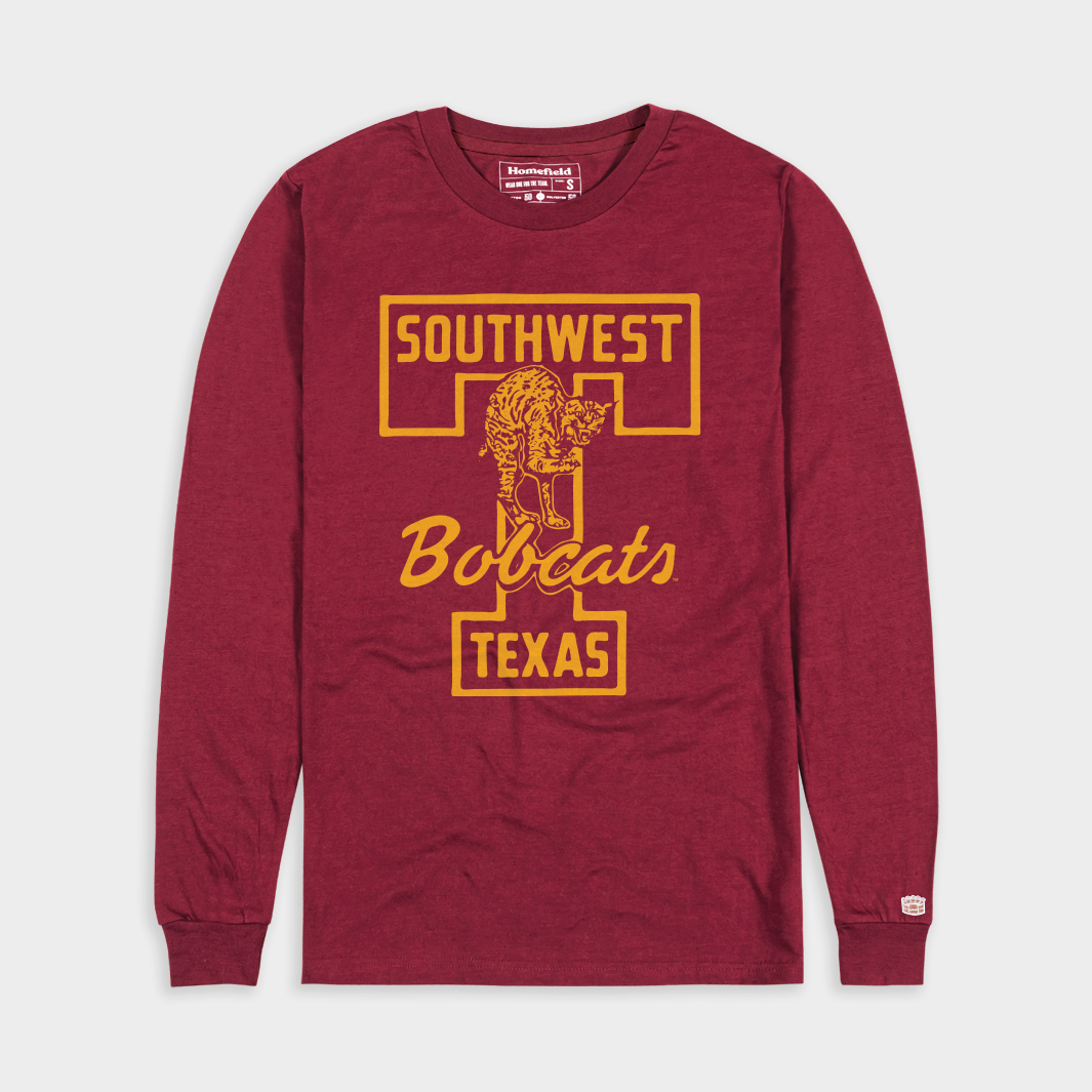 Southwest Texas Bobcats Vintage Logo Long Sleeve | Homefield