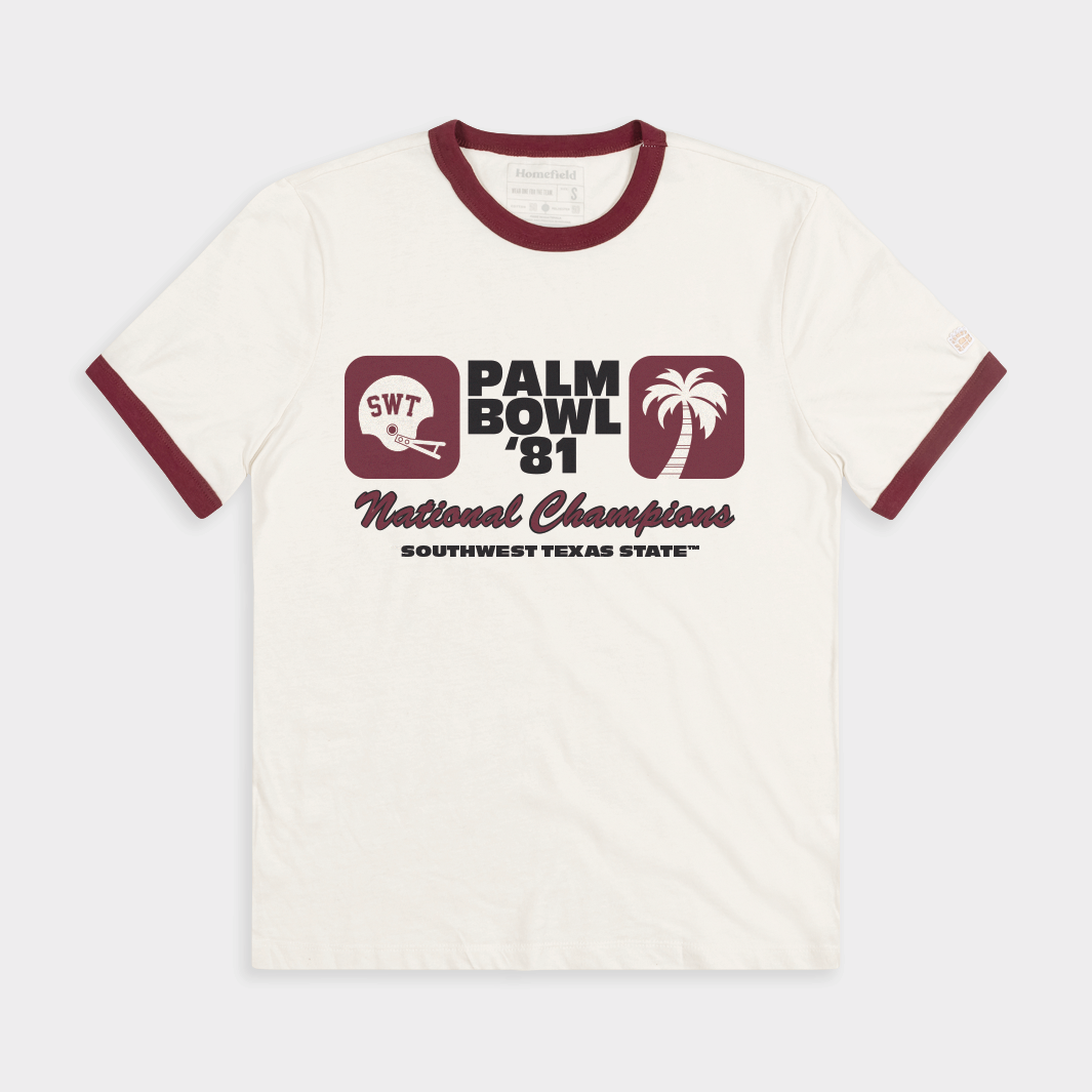 Texas State Palm Bowl '81 National Championship Ringer Tee | Homefield
