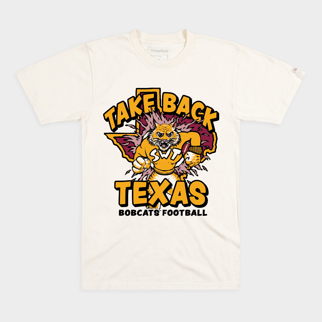 Texas State Bobcats Football "Take Back Texas" Tee | Homefield