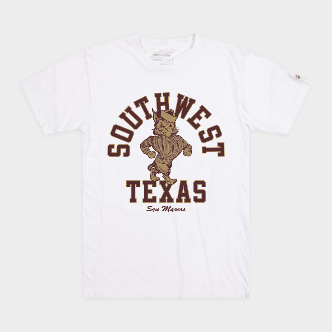 Texas State Southwest Texas Retro Bobcat Tee | Homefield