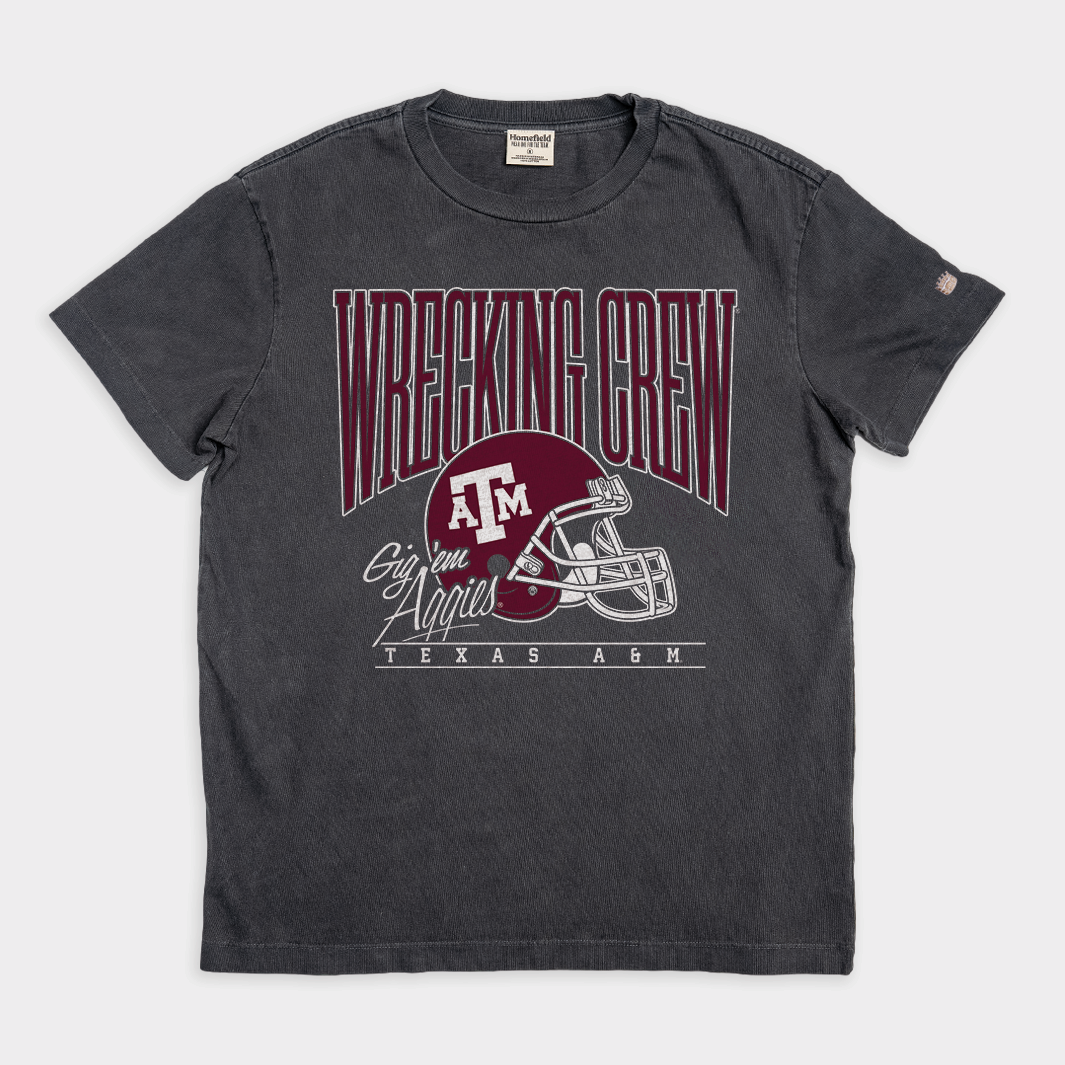 Texas A&M Football Wrecking Crew Vintage Heavyweight Tee | Homefield