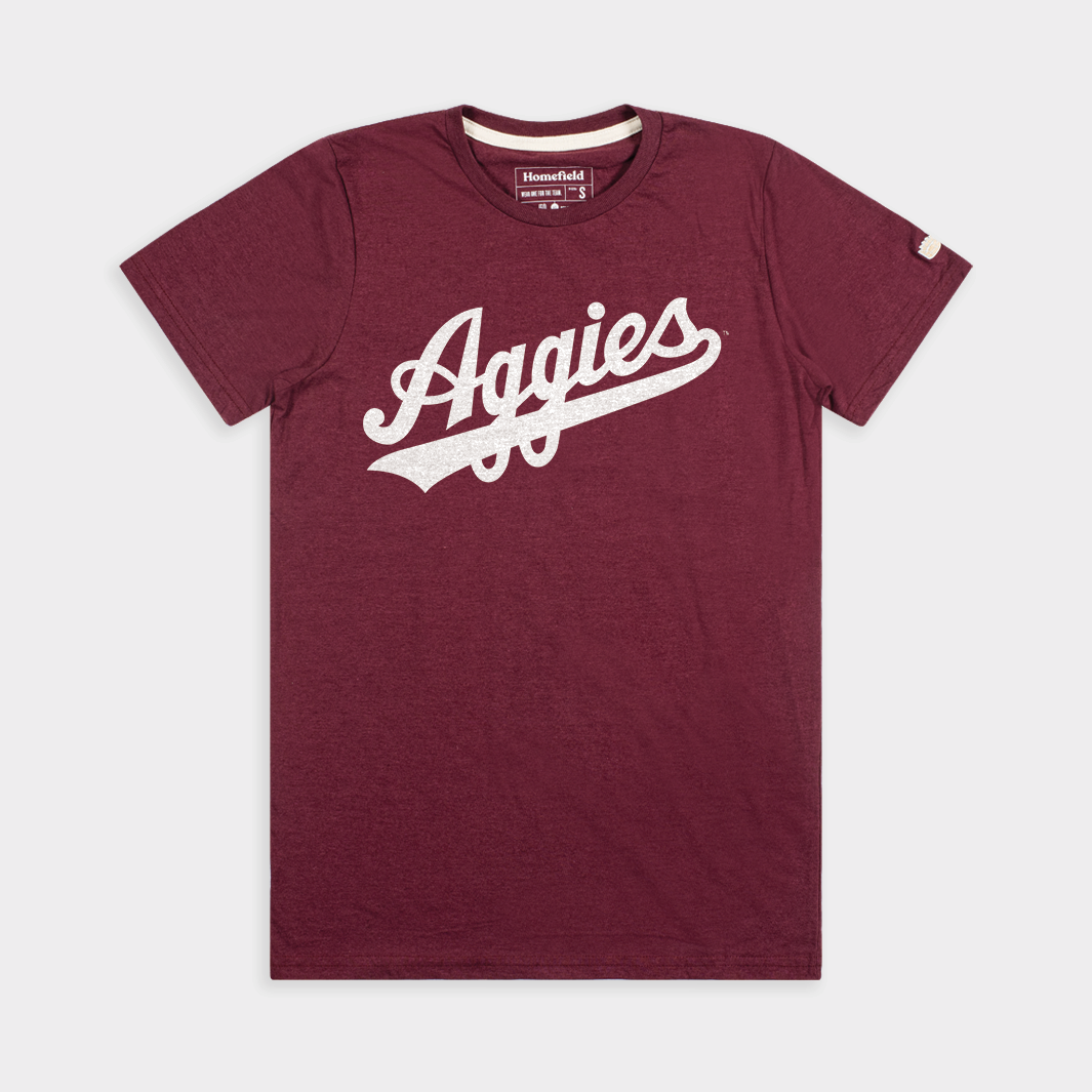 Texas A&M Aggies Baseball Script T-Shirt | Homefield