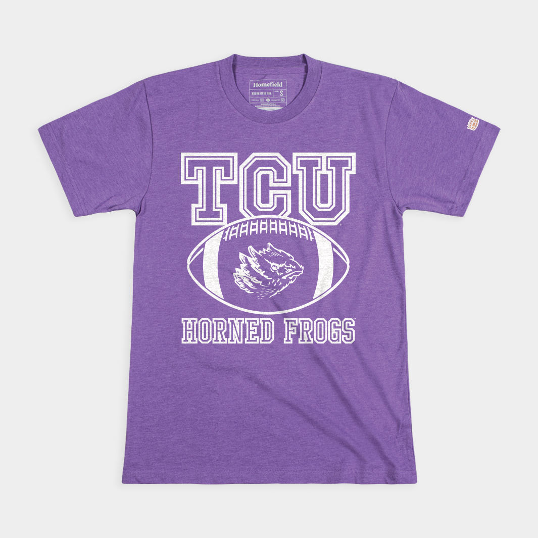 TCU Horned Frogs Retro Football Tee | Homefield