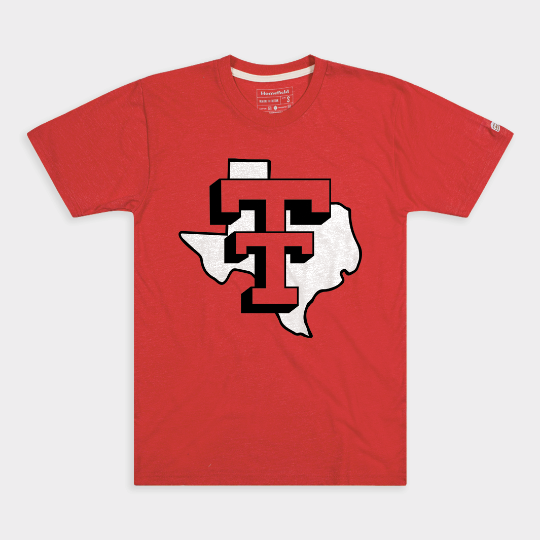 Red Texas Outline Double "T" Tee | Homefield