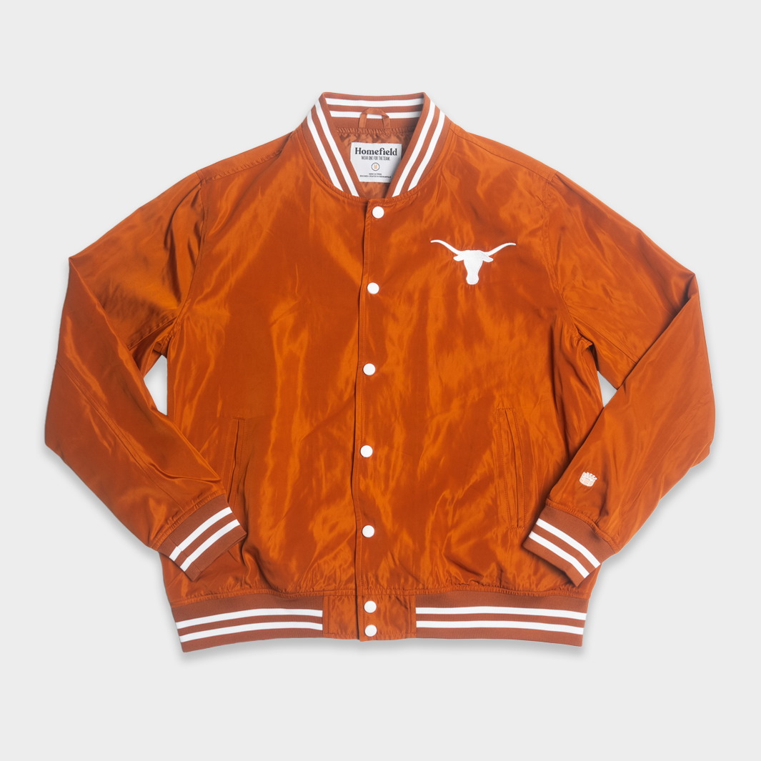Texas Longhorns Script Vintage-Inspired Bomber Jacket | Homefield