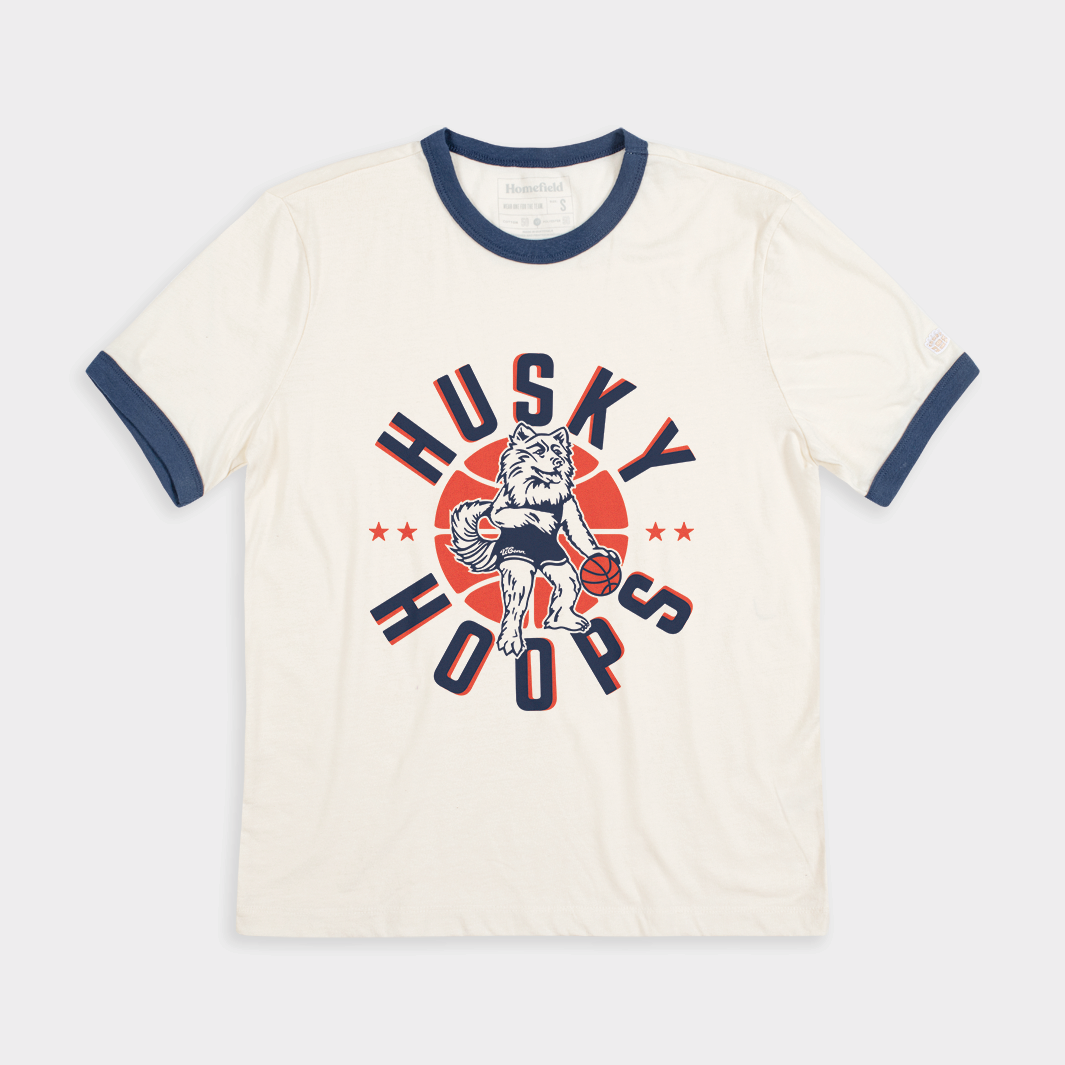 UConn Husky Hoops Ringer Tee | Homefield