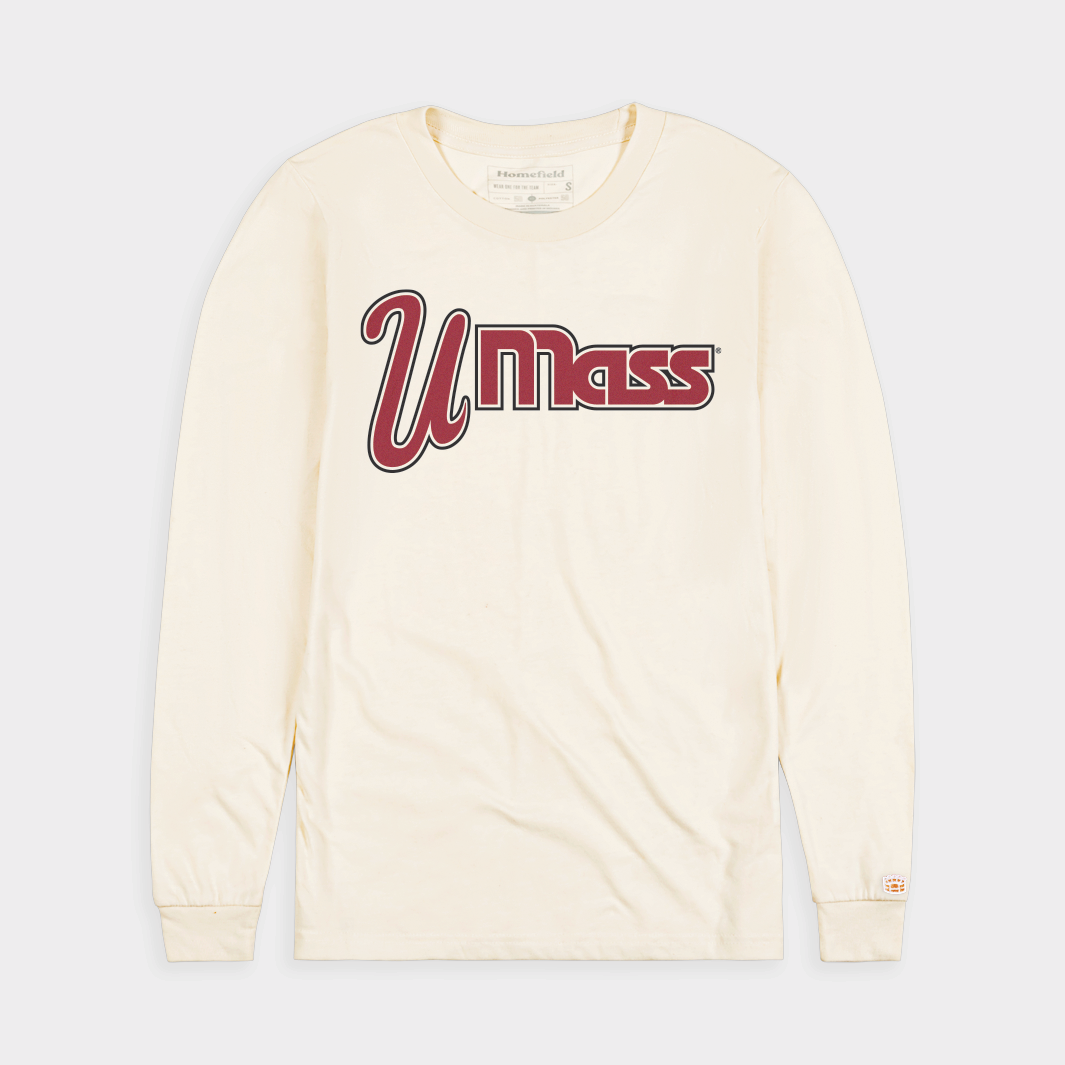 UMass 1990's Wordmark Long Sleeve | Homefield