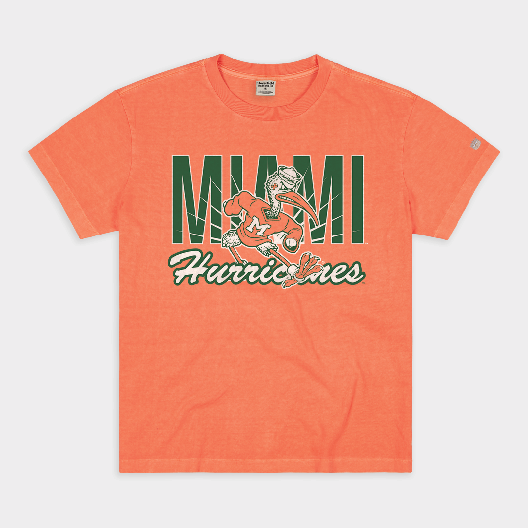 Miami Hurricanes Retro Sebastian Vintage Heavyweight Tee | Homefield