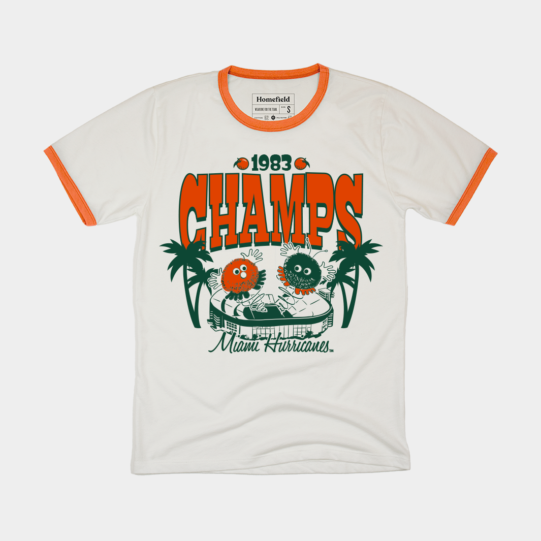 Miami Football 1983 Champs Ringer Tee | Homefield