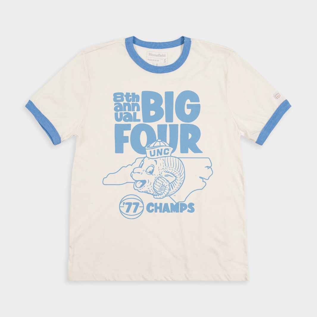 UNC Tar Heels Big Four 1977 Champs Ringer Tee | Homefield