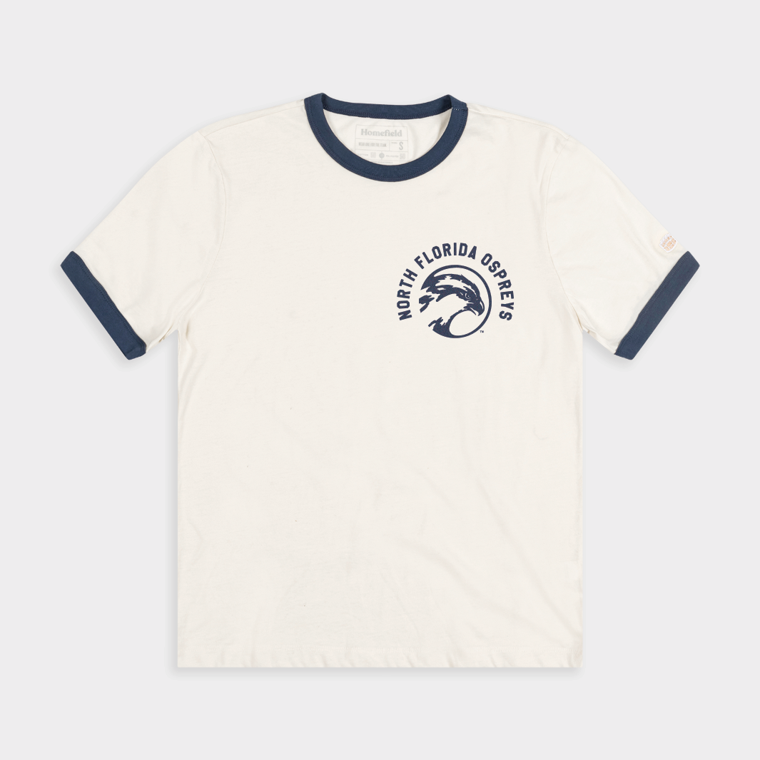 North Florida Ospreys Classic Pocket Logo Ringer Tee | Homefield